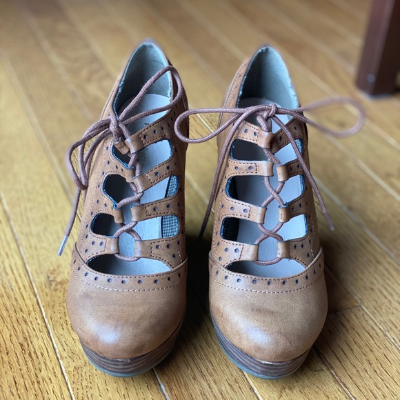 Restricted | Shoes | Restricted Leather Heel Wedge | Poshmark